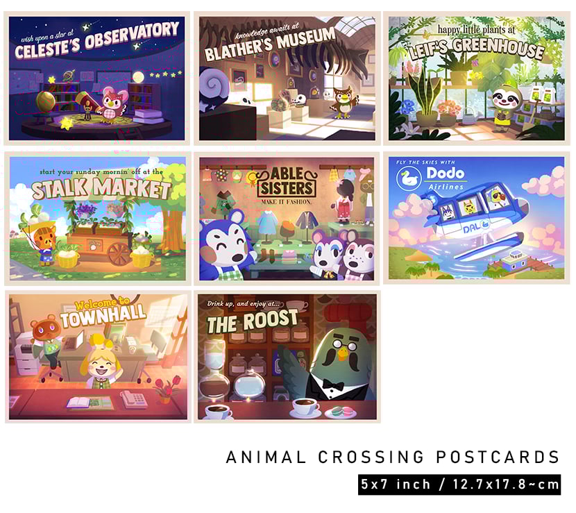 Animal Crossing Postcards Mini prints | Stephology