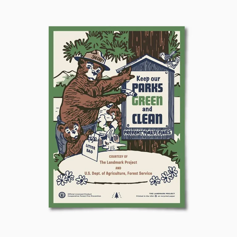 Keep Our Parks Green & Clean - 12x16 Poster | Tiny Print Shop