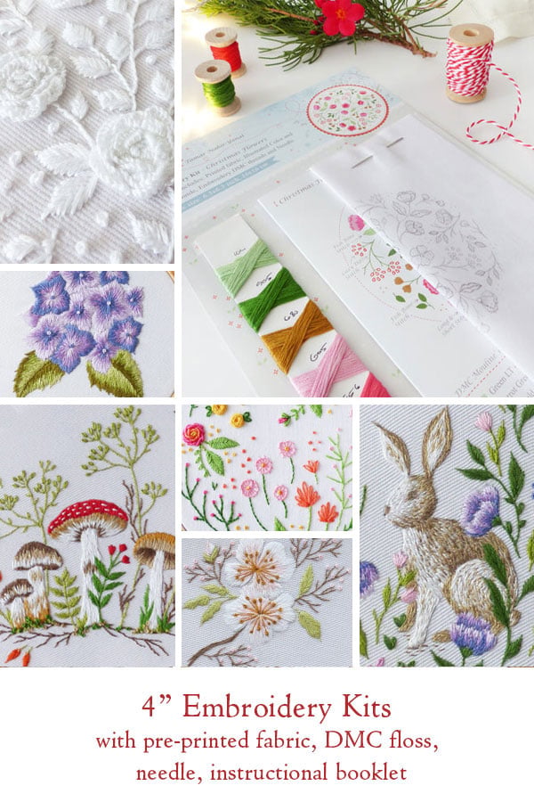 Mary Corbet's Needle 'n Thread — 4" Embroidery Kits