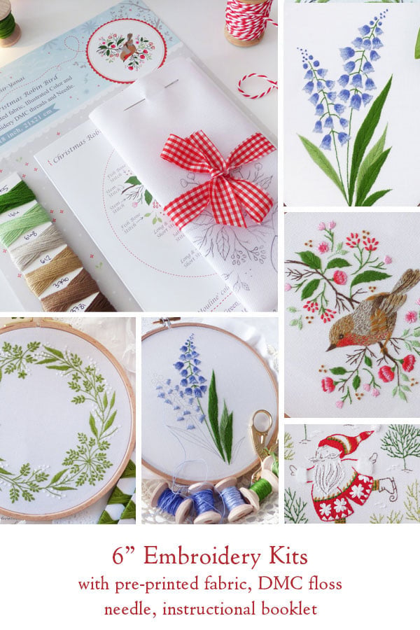 Mary Corbet's Needle 'n Thread — 6" Embroidery Kits