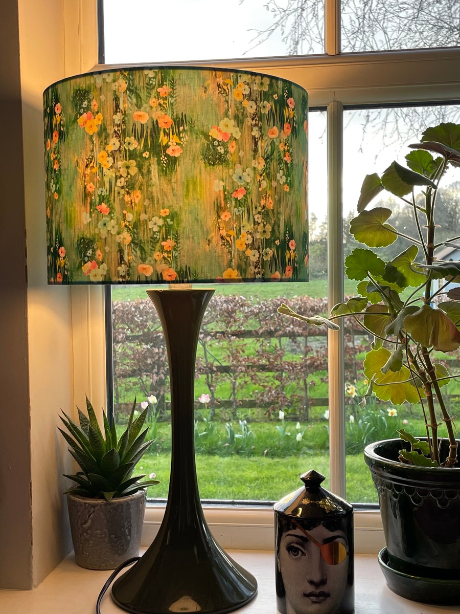 Emerald Floral Drip Shade 30cm | Lola's Lampshades