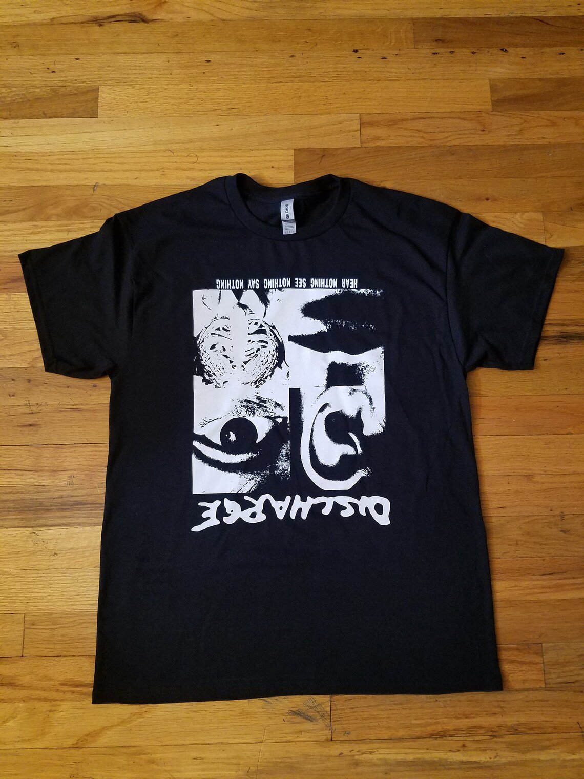 Upside Down Discharge Shirt | SlitWrists
