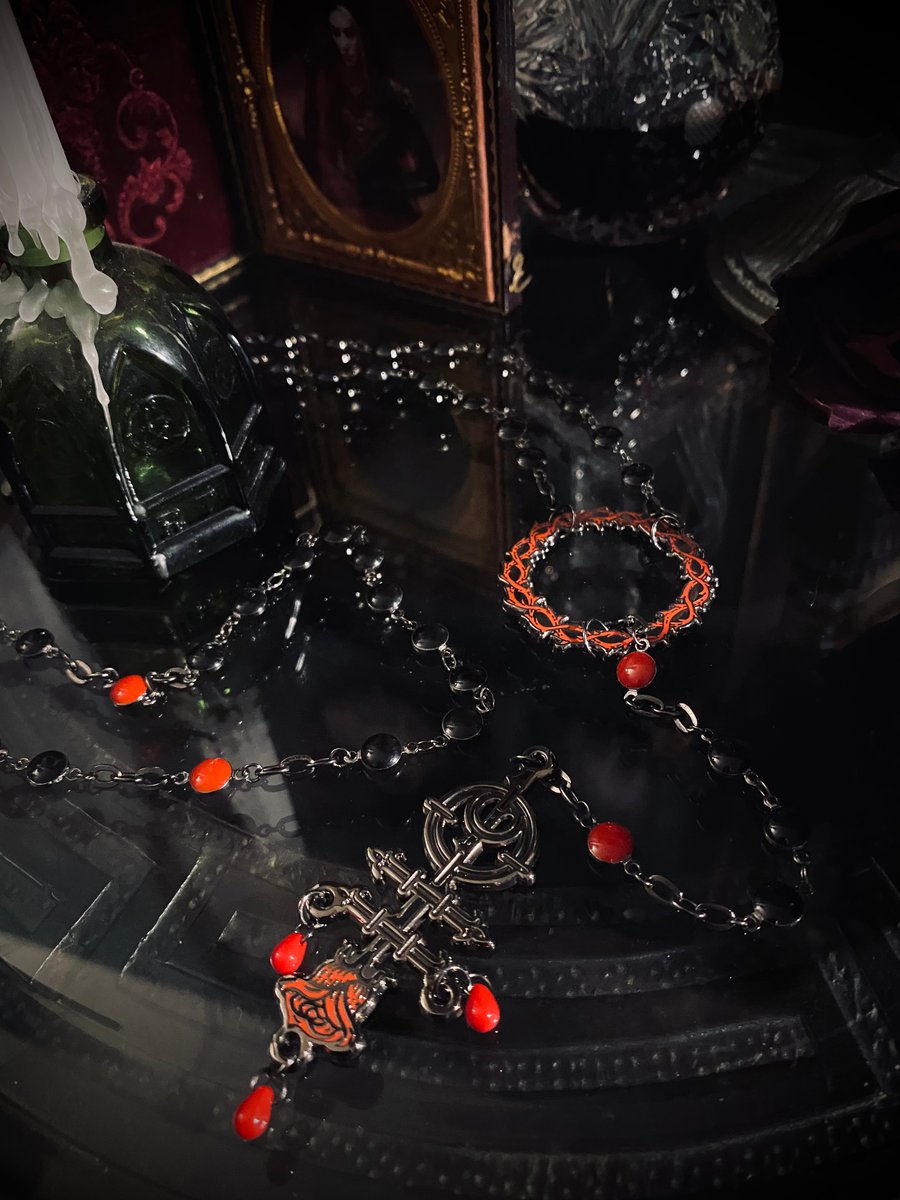 rosary of the vampire (red or black) | Goth God Cult