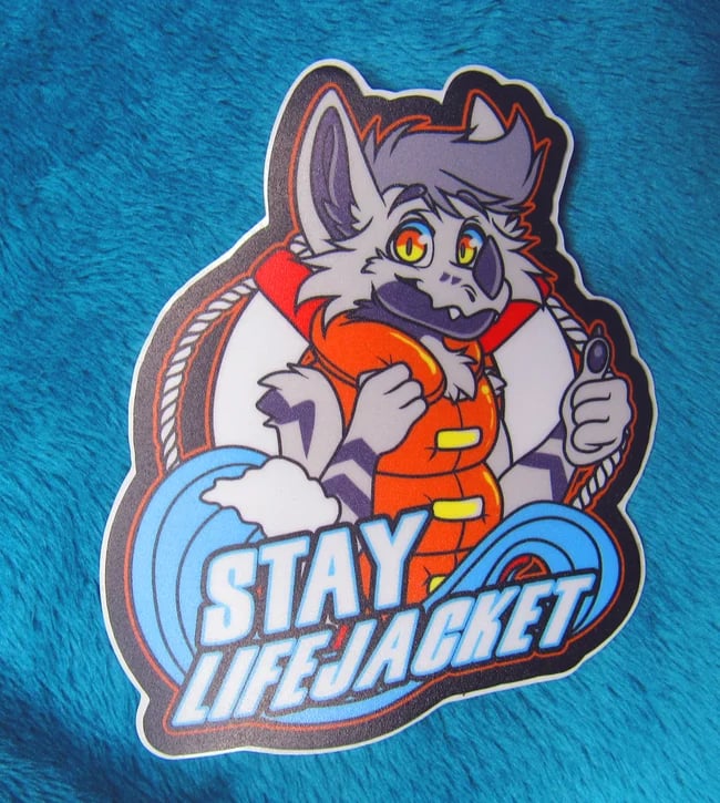 STAY LIFE JACKET STICKER | CorgiBeans