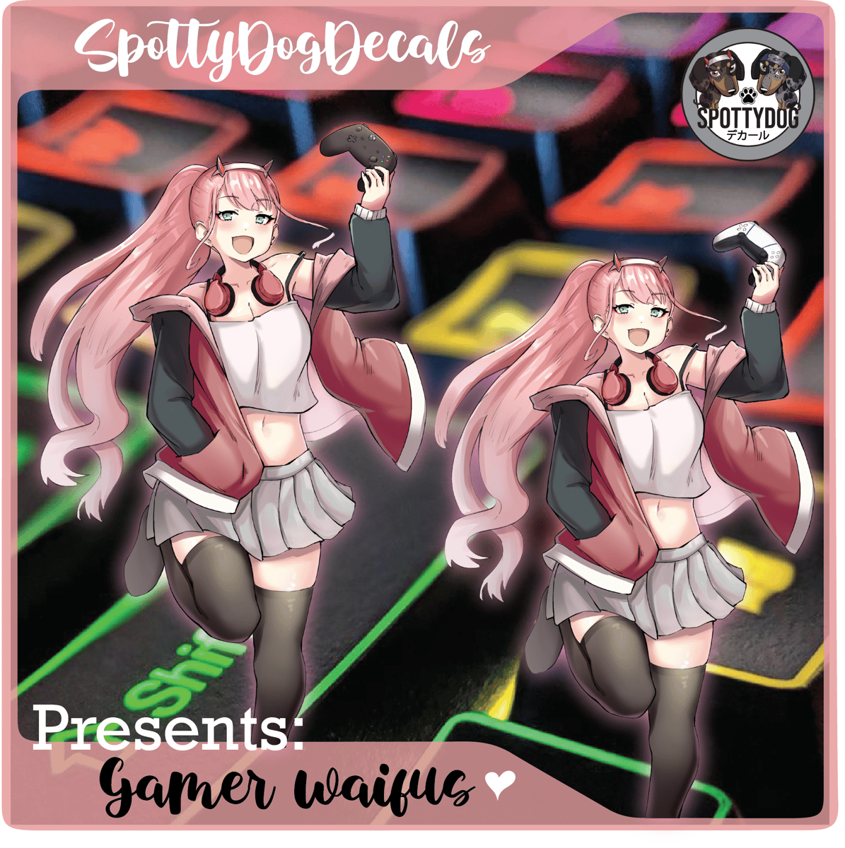 Gamer Waifu -- 002 | SpottyDogDecals