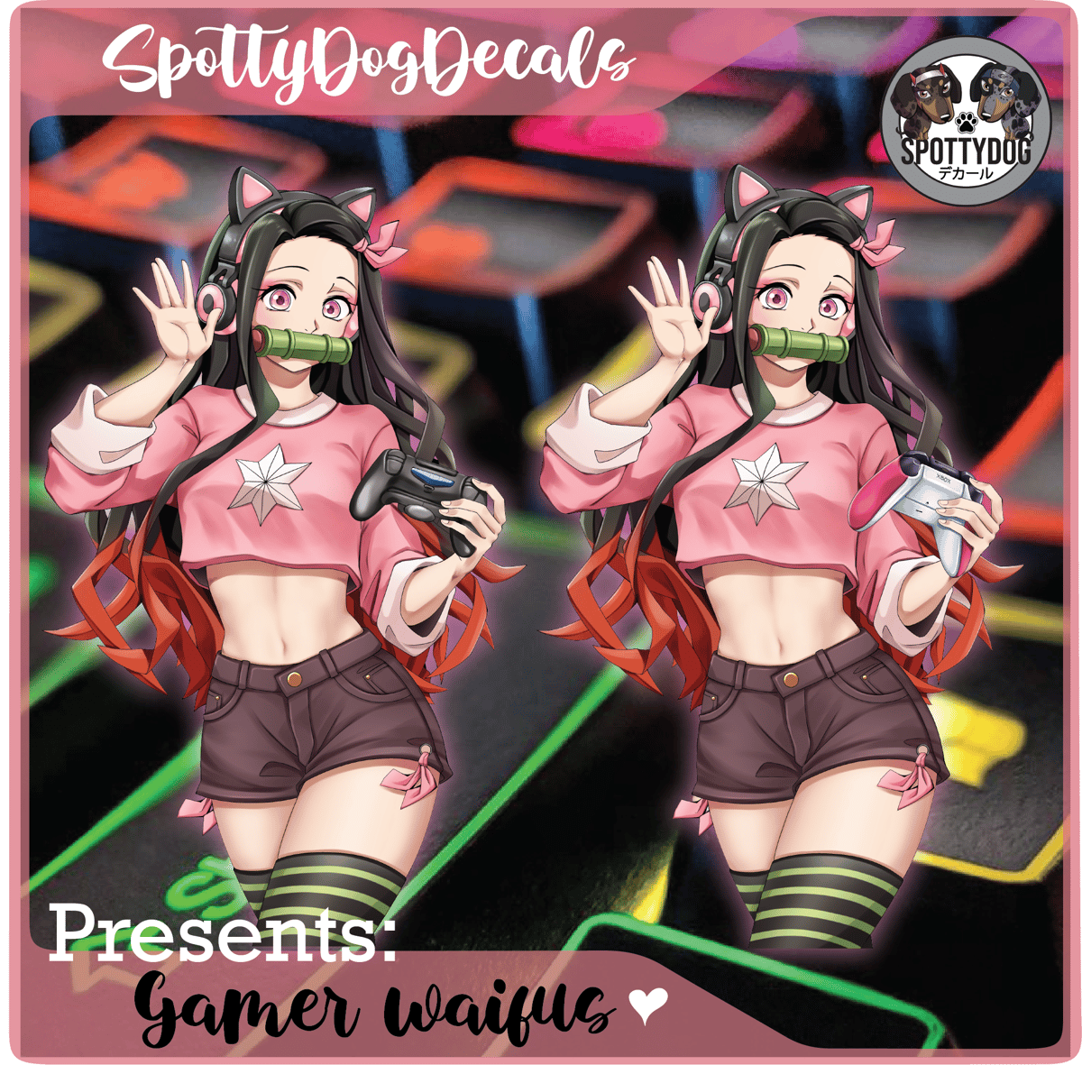 Gamer Waifu -- Nezu | SpottyDogDecals