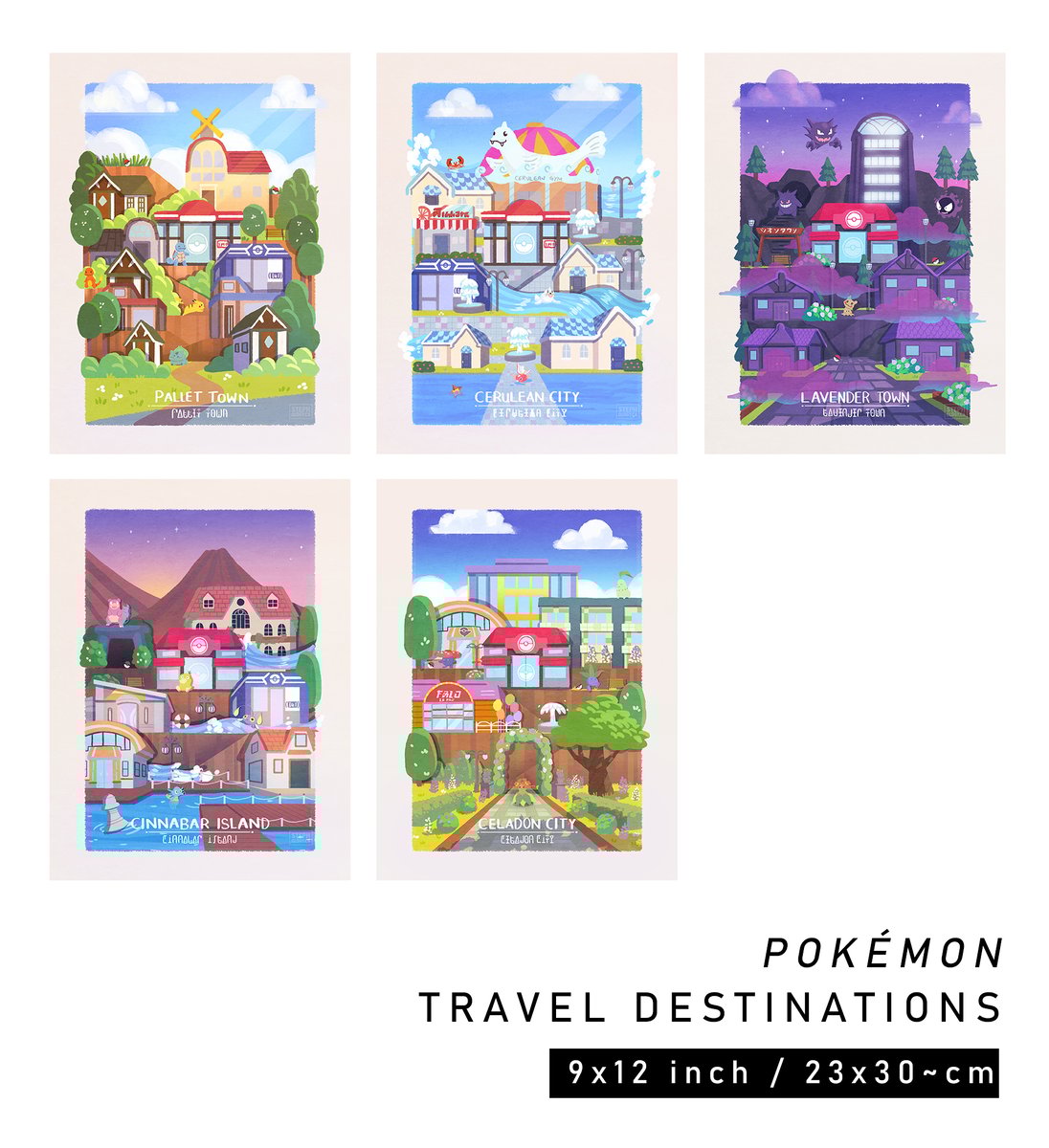 Pokemon Travel Destinations | Stephology