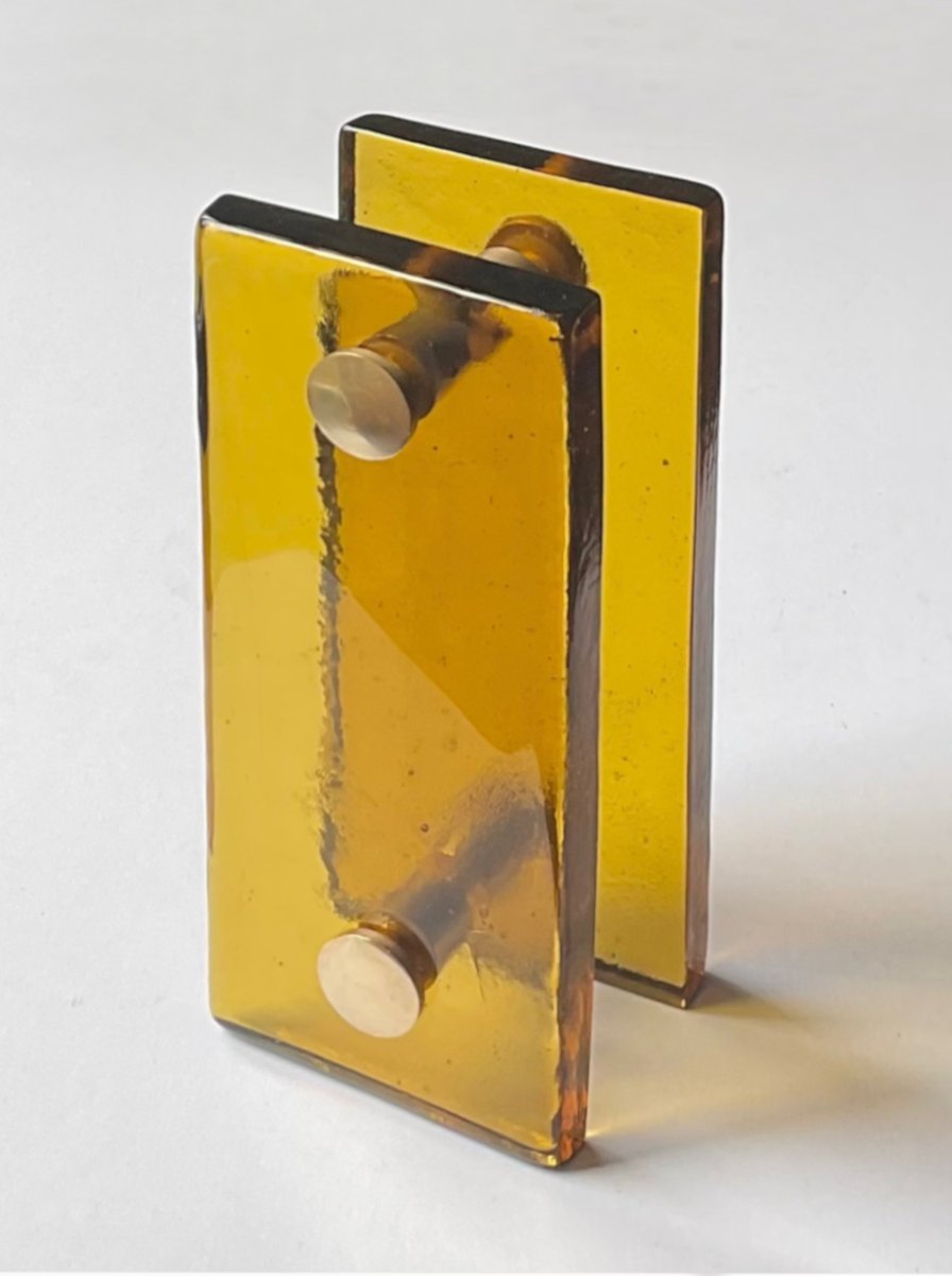 Set of French Amber Glass Door Handles [III] | Matt Mitchell