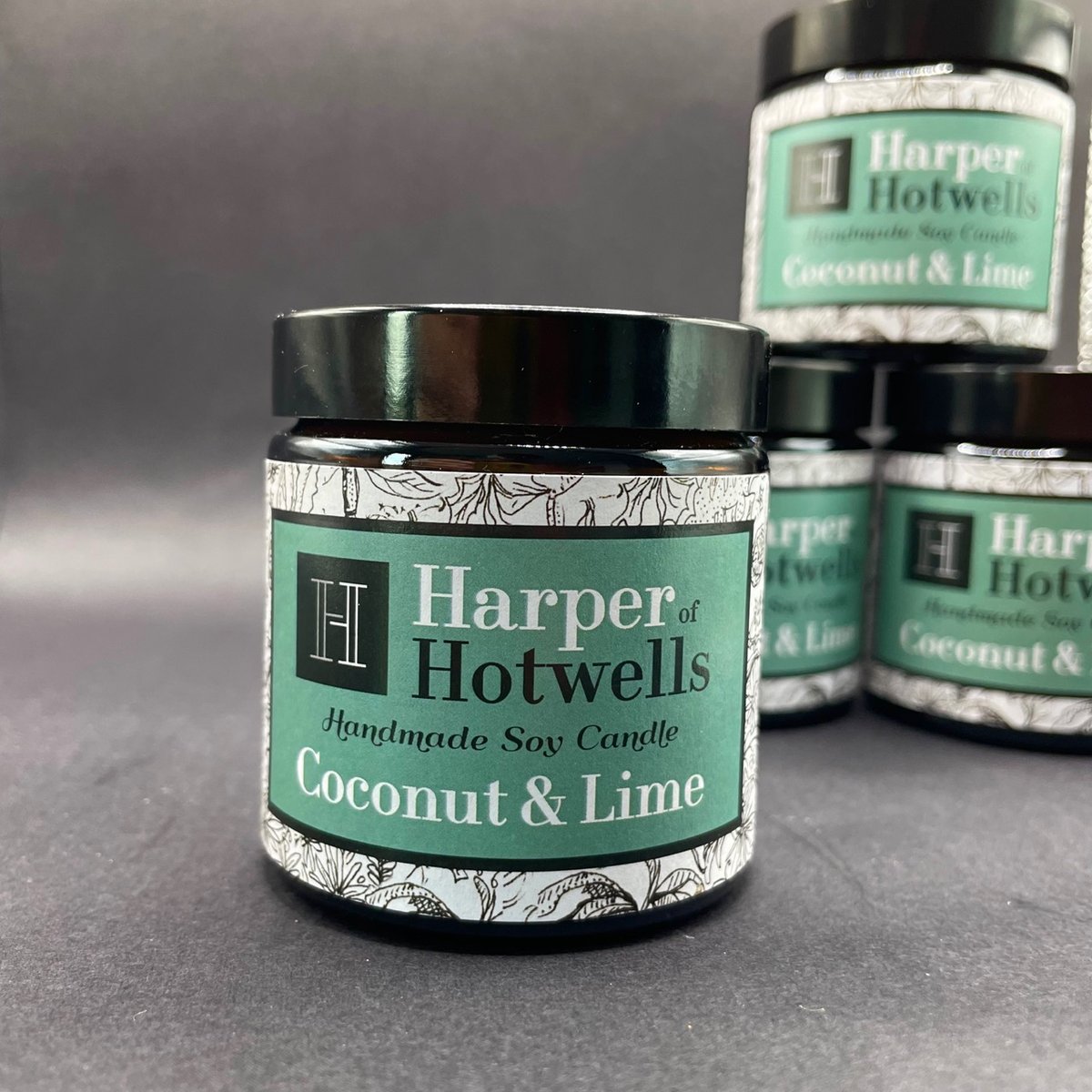 COCONUT AND LIME SOY CANDLE IN A GLASS JAR | Harper of Hotwells