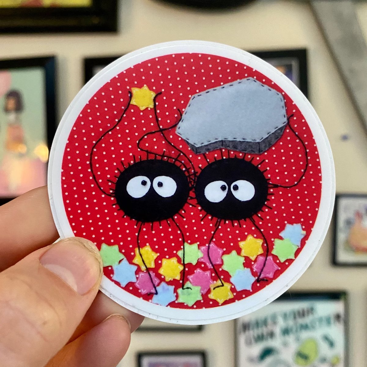 Soot Sprite Embroidery Hoop Sticker | Love & A Sandwich