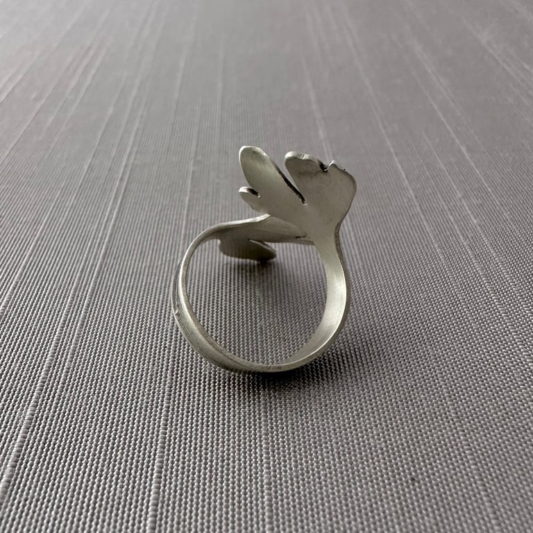 Sterling Silver Ginkgo Leaf Ring Lisa Hopkins Design