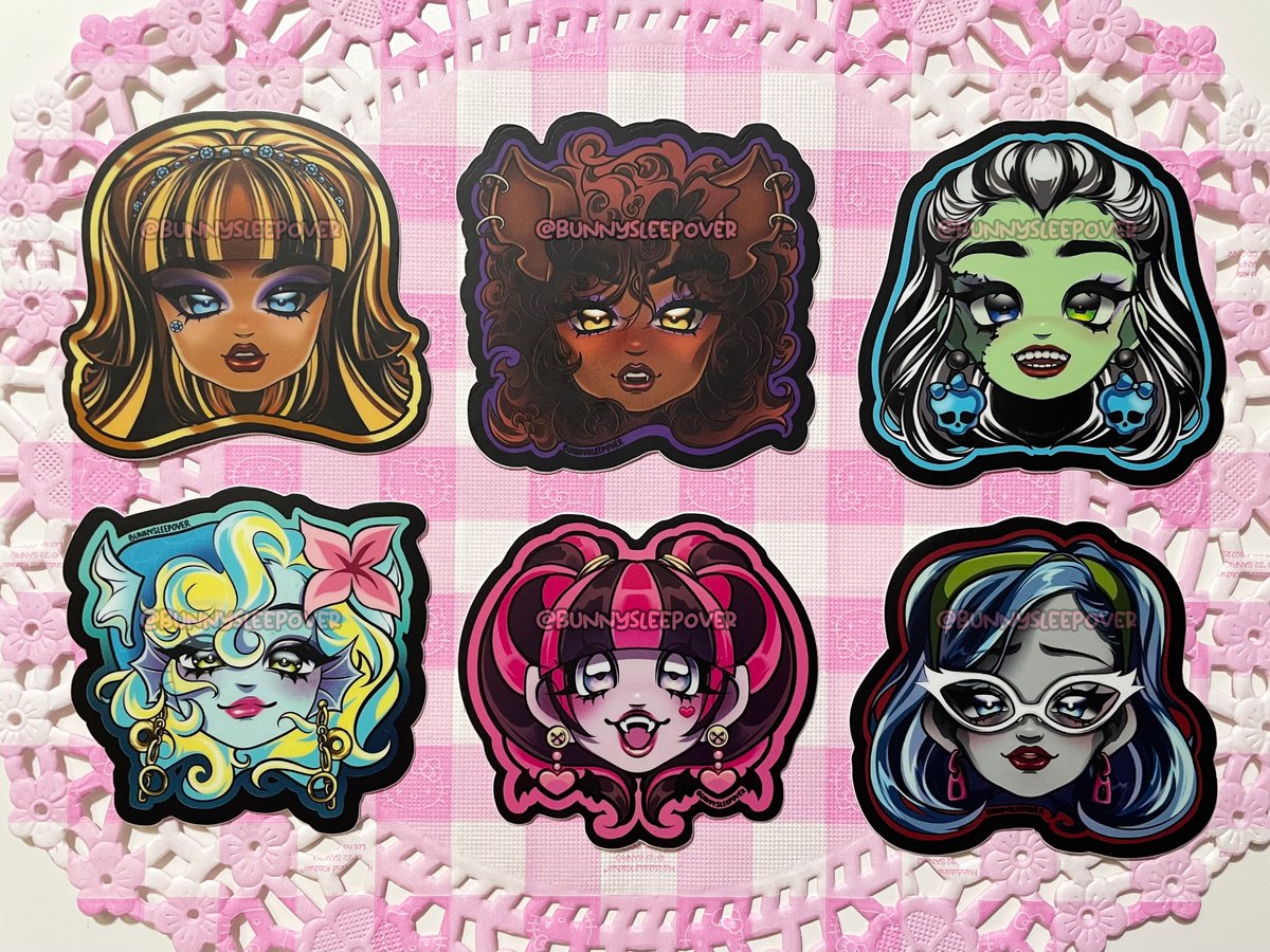 Monster High stickers ! Draculara, Lagoona Frankie stickers ...