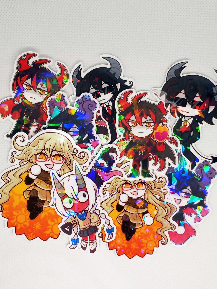 2" Inch Funamusea Character Holographic Matte Stickers | Ink Bat Creations