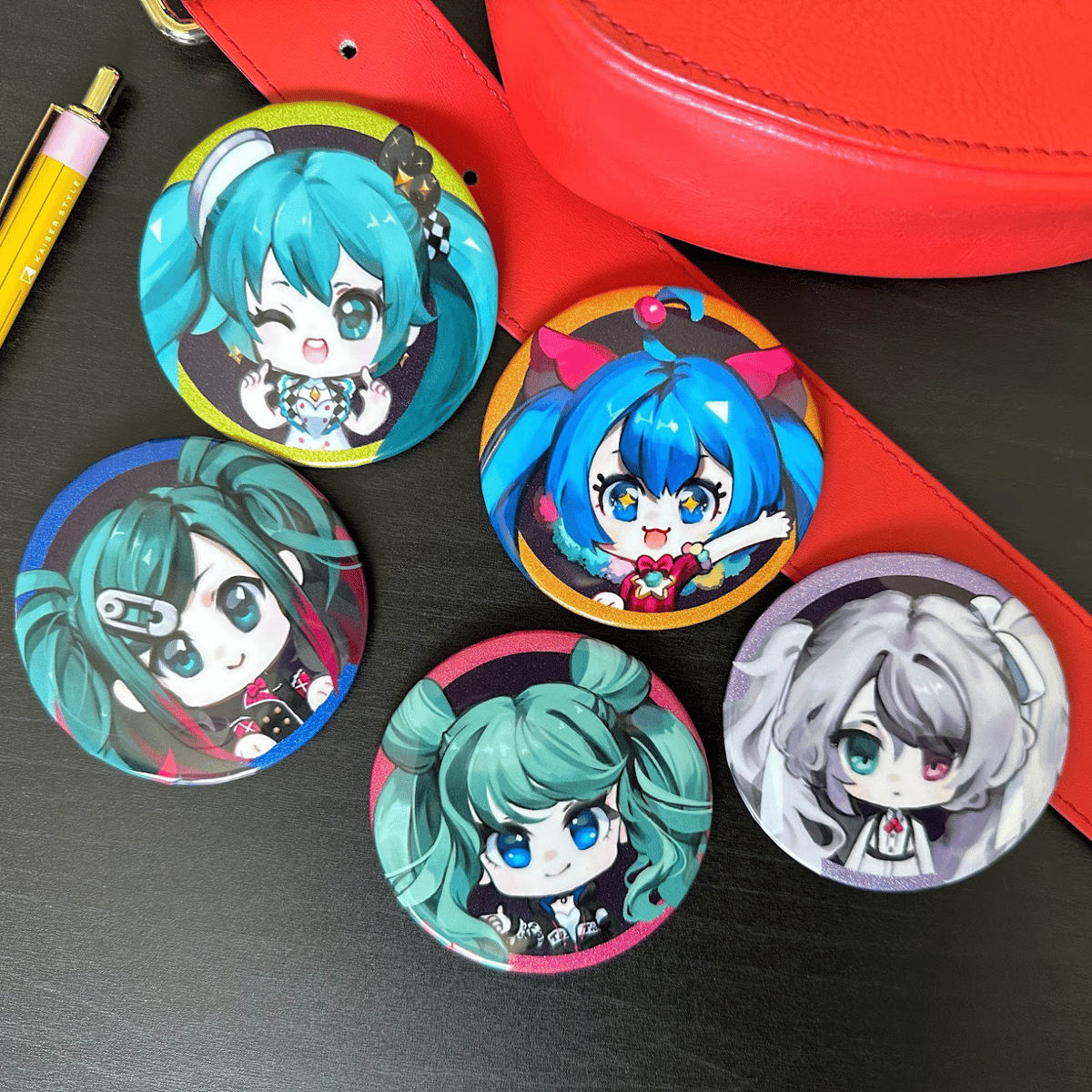 Hatsune Miku Project Sekai Large Button Pins | Sketcherface Shoppe