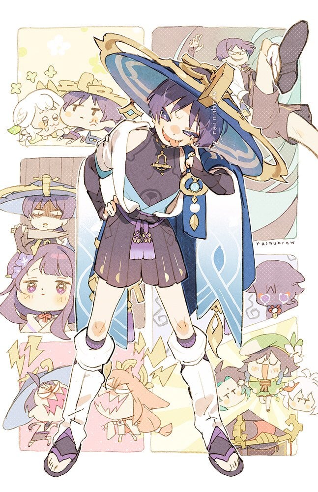 Wanderer (Genshin Impact) || 4"x6" Mini Print, 11"x17" Poster | rainubrew