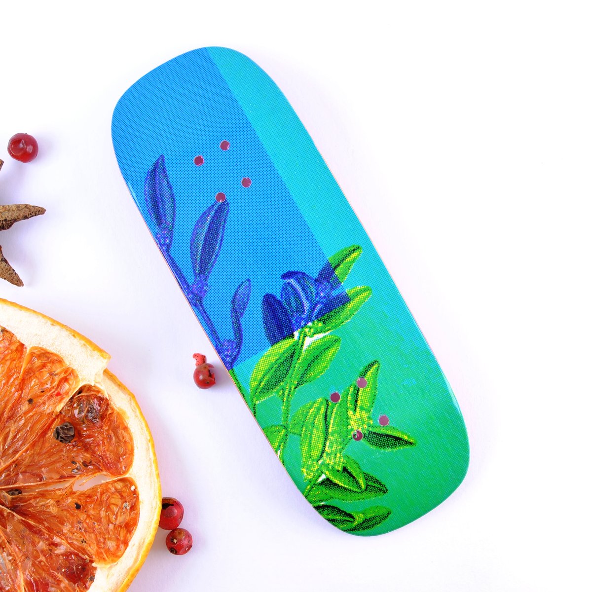 floral green real wear | dk fingerboards