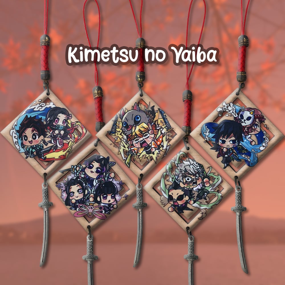 Kimetsu no Yaiba - Wooden Keychains | Suraelis