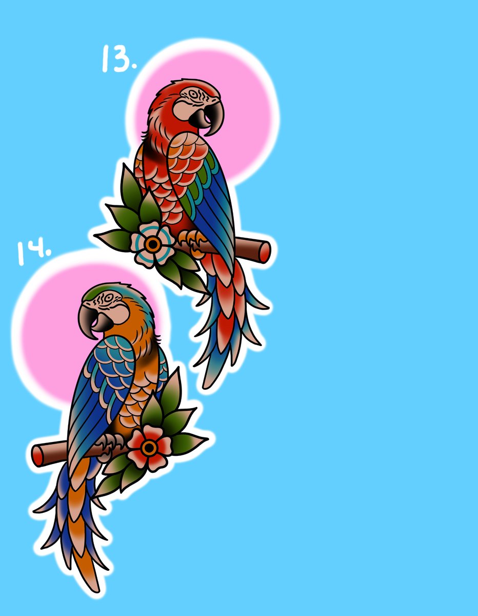 Bird Flash 13-14 | Sam McMahon Tattoos