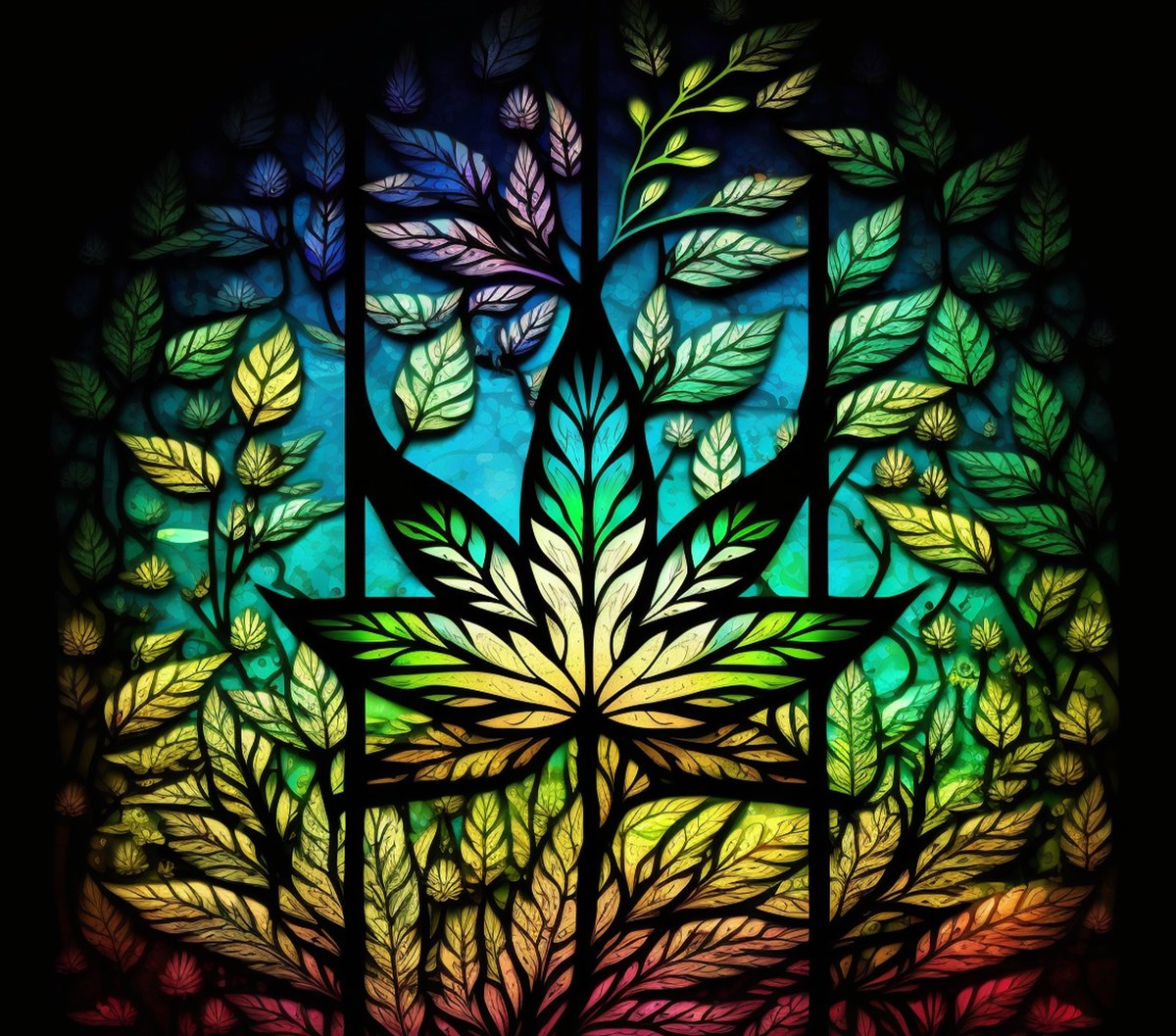 20oz Stained Glass Cannabis Tumbler | Daisy D Creations