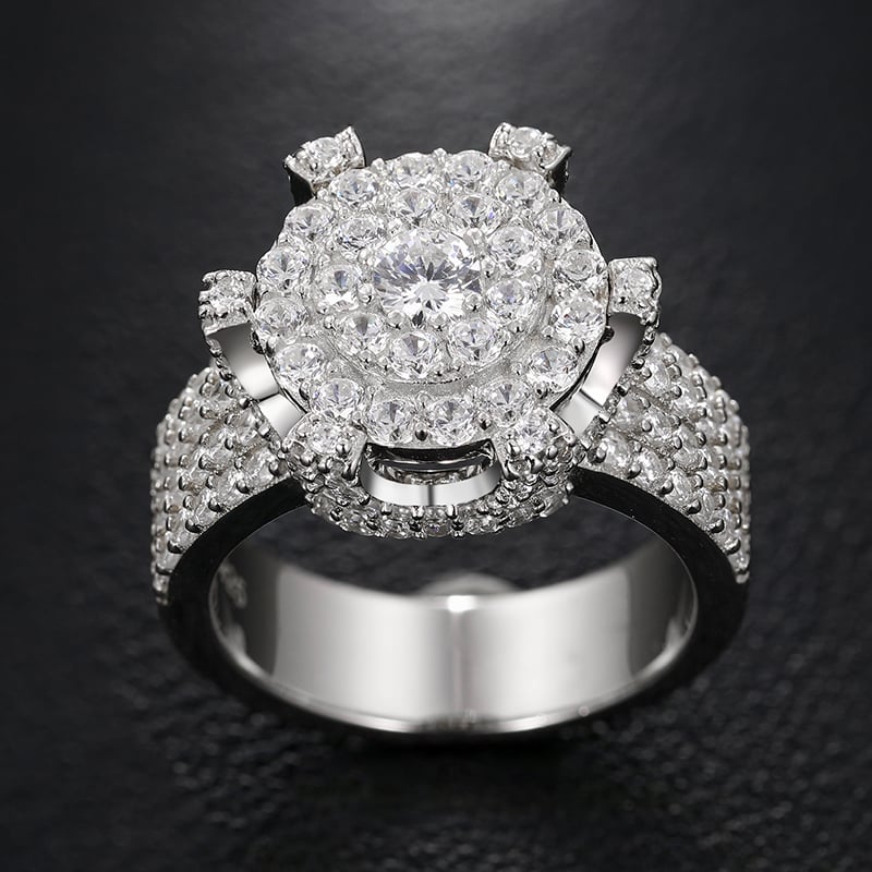 Hip Hop Iced Out Moissanite Ring | The Get Fly Store