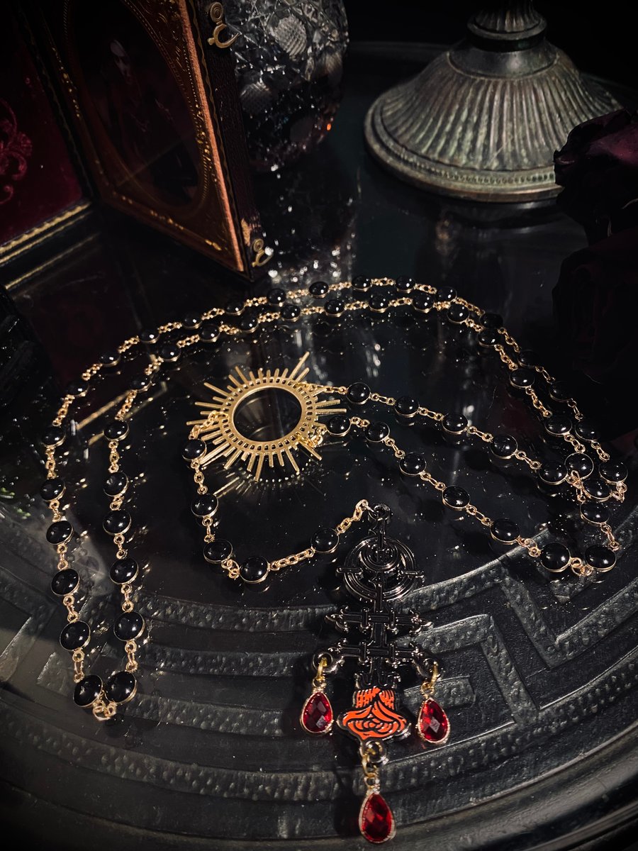 rosary of the vampire (black and gold) | Goth God Cult