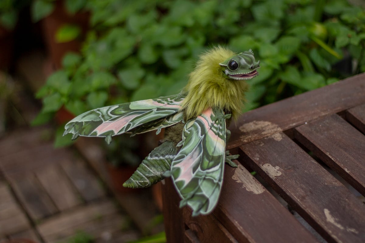 Moth dragon poseable art doll - Oleander hawk-moth variant | Fuego ...