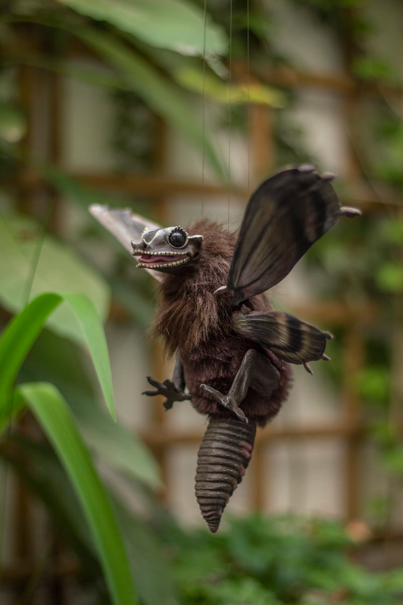 Moth dragon poseable art doll - Privet hawk-moth dragon | Fuego Fatuo Art