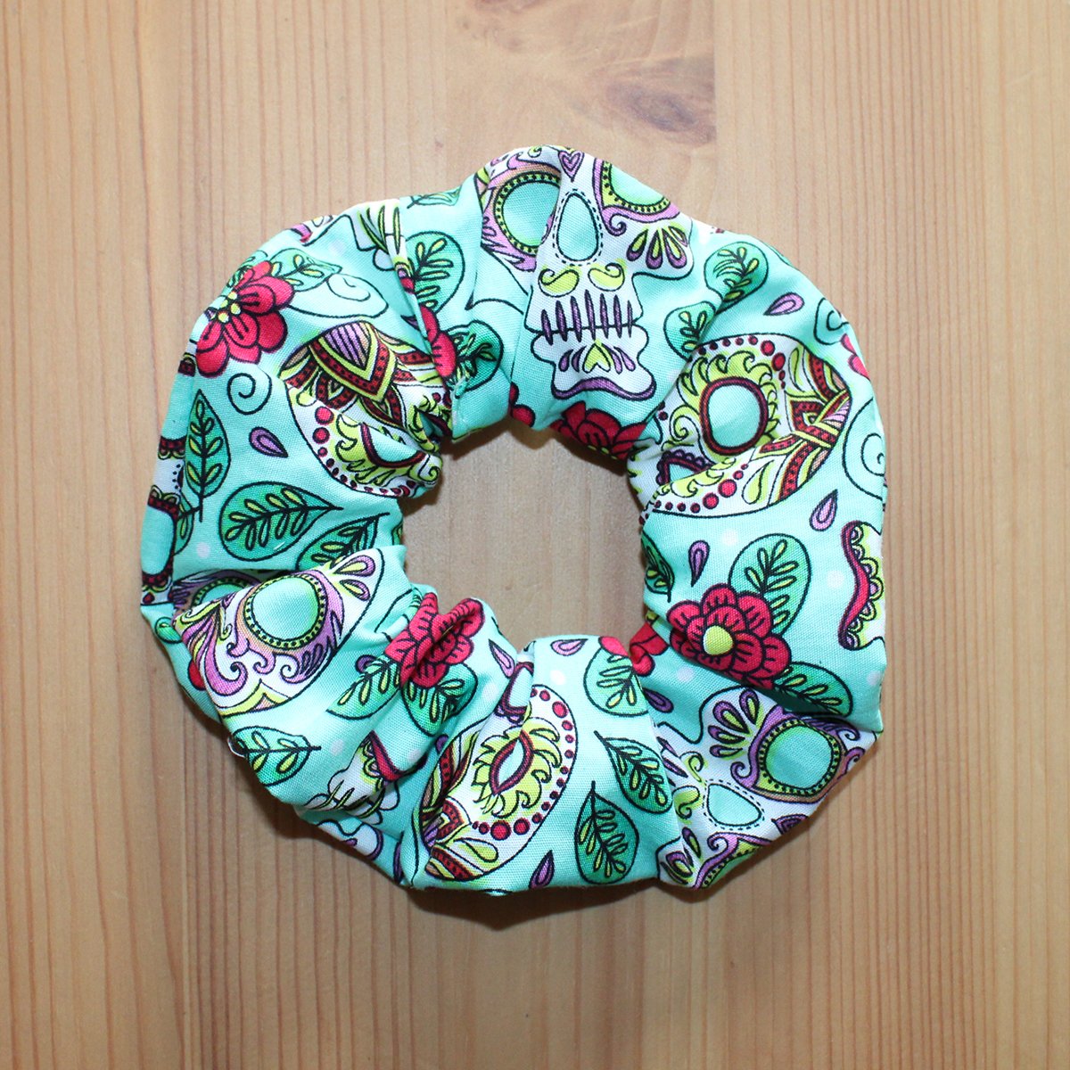 Mexican skulls scrunchie | Red Squirrel Dublin