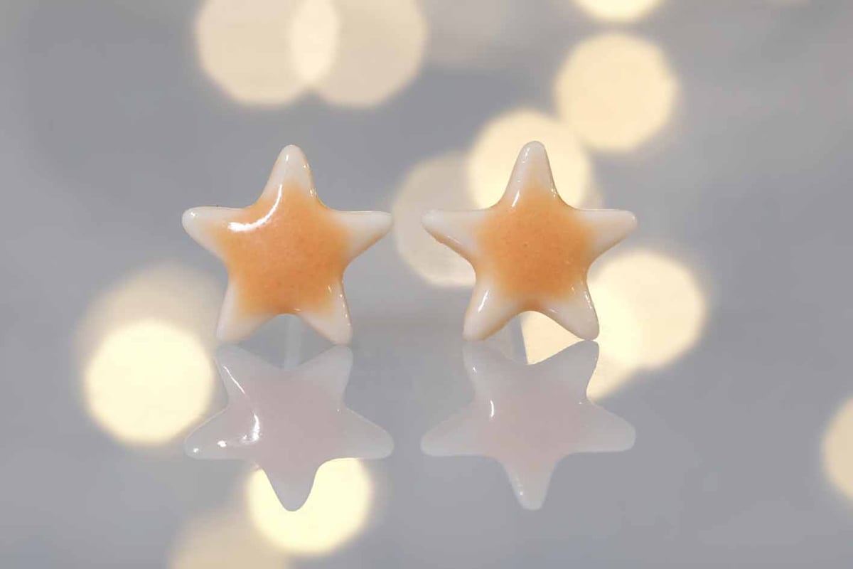 Orange Studs | Jess Berriman Ceramics