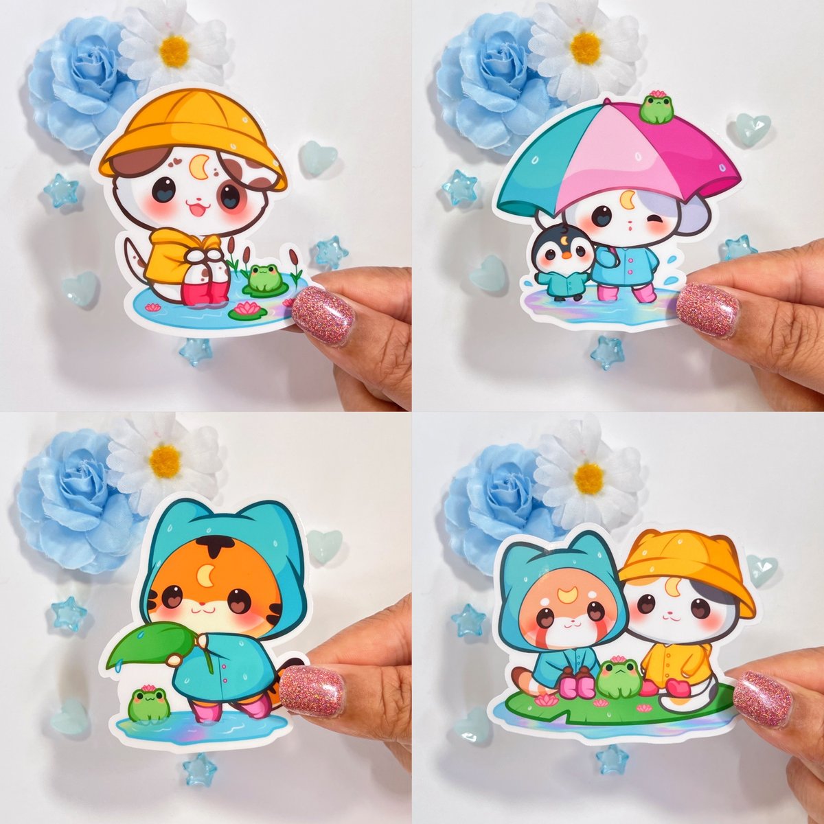 Rainy Friends Sticker Maemunchiesco