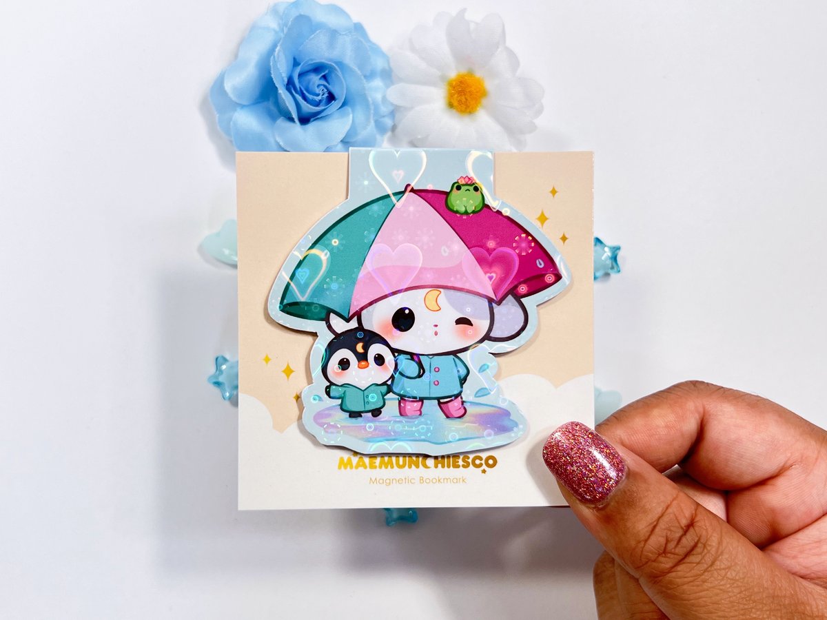 Dumpling x Pluto Rainy Day Magnetic Bookmark | MaeMunchiesCo