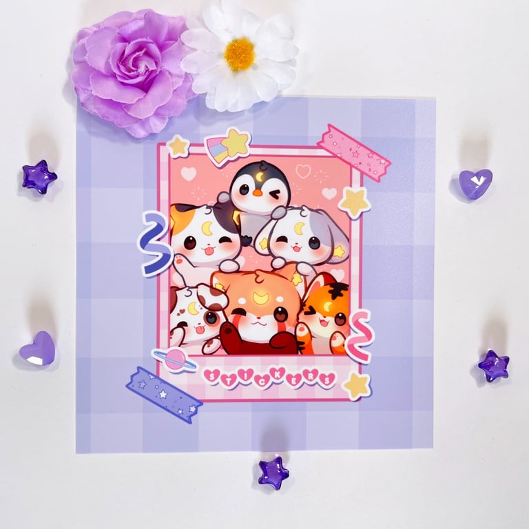 Mochi & Friends Photo Art Print | MaeMunchiesCo
