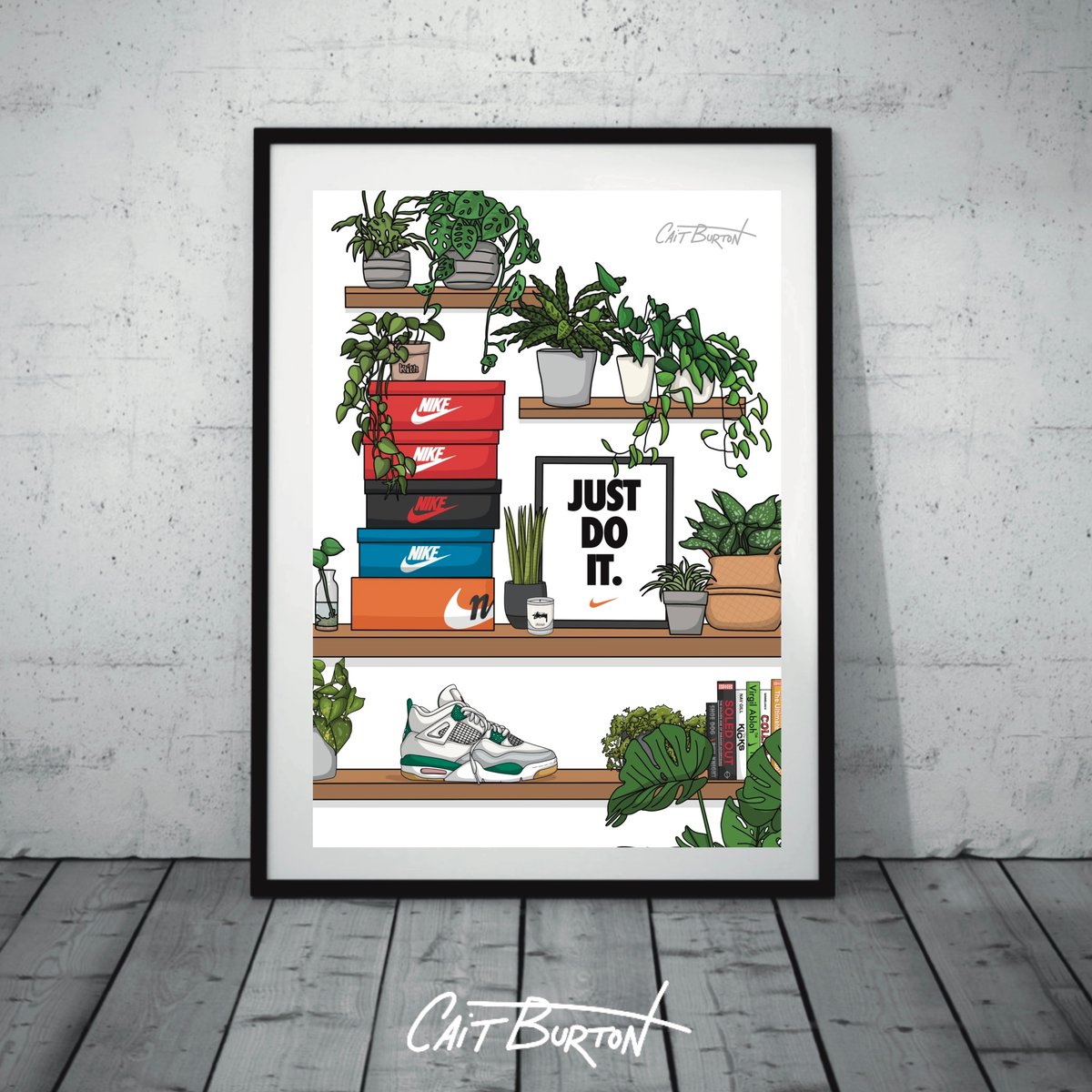 Nike box plant shelf poster | createdbycait