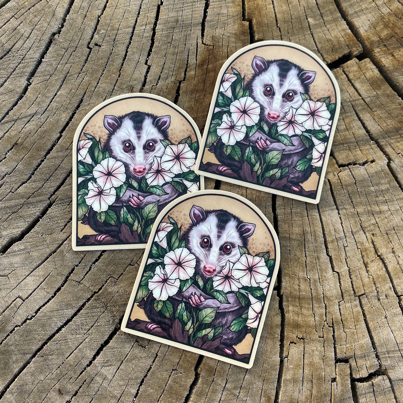 Lunar Opossum Sticker | Kate O'Hara