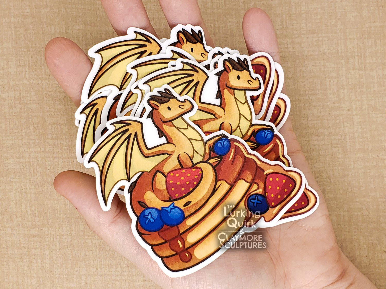 Pancake Dragon - 3 inch Vinyl Sticker | The Lurking Quirk