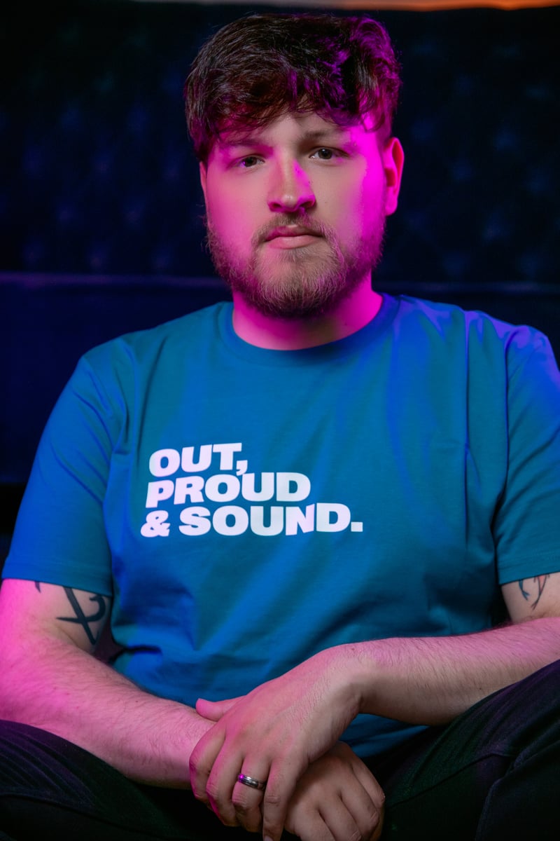 OUT, PROUD & SOUND T-shirt (Ocean Depth) | GCN shop