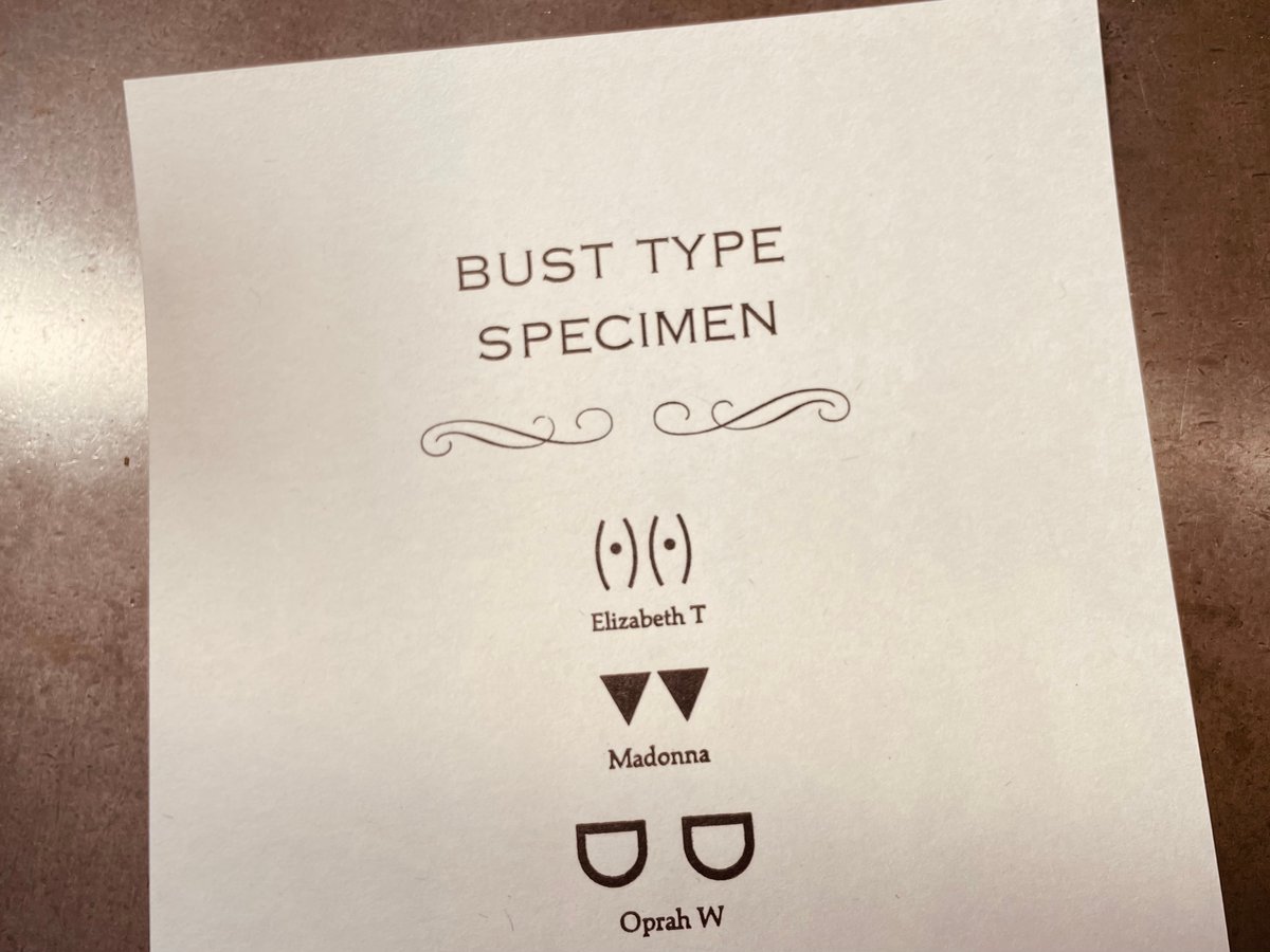 Bust Type Specimen for Connoisseurs/Connaisseurs | Trigger Press