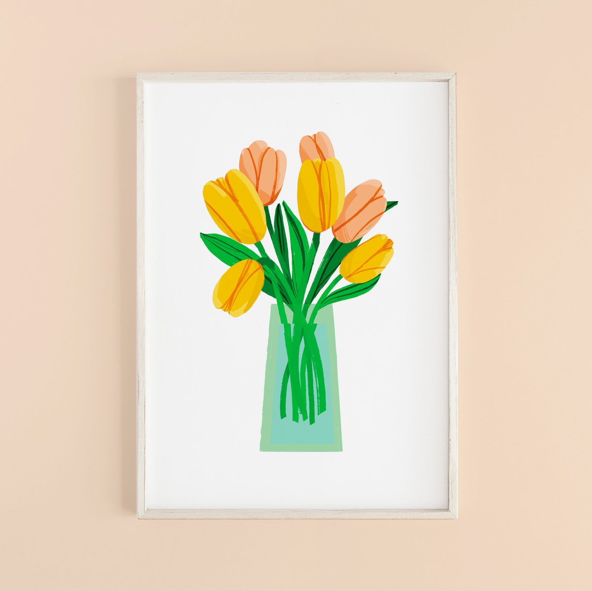 A4 Tulip Bunch Print | Jess Bright Design Shop
