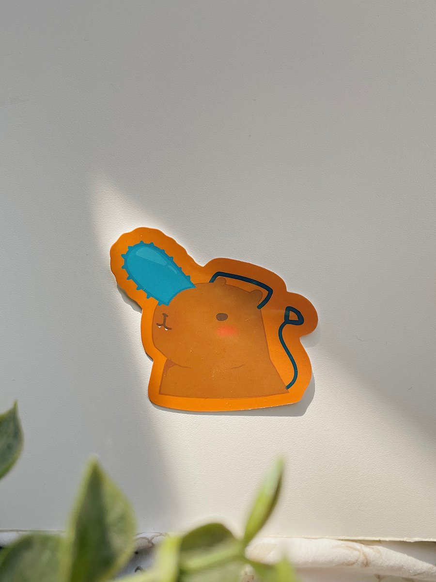 Pochita x Capybara Sticker | Chainsawman Anime | byamtr