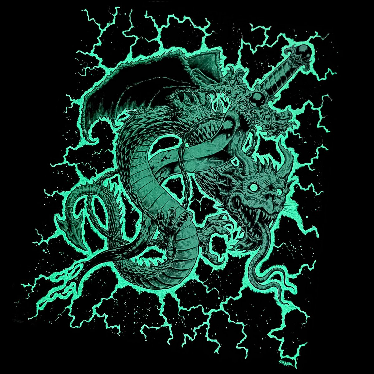 DEMON DAGGER – GLOW-IN-THE-DARK POSTER PRINT | Matt Stikker — Original ...