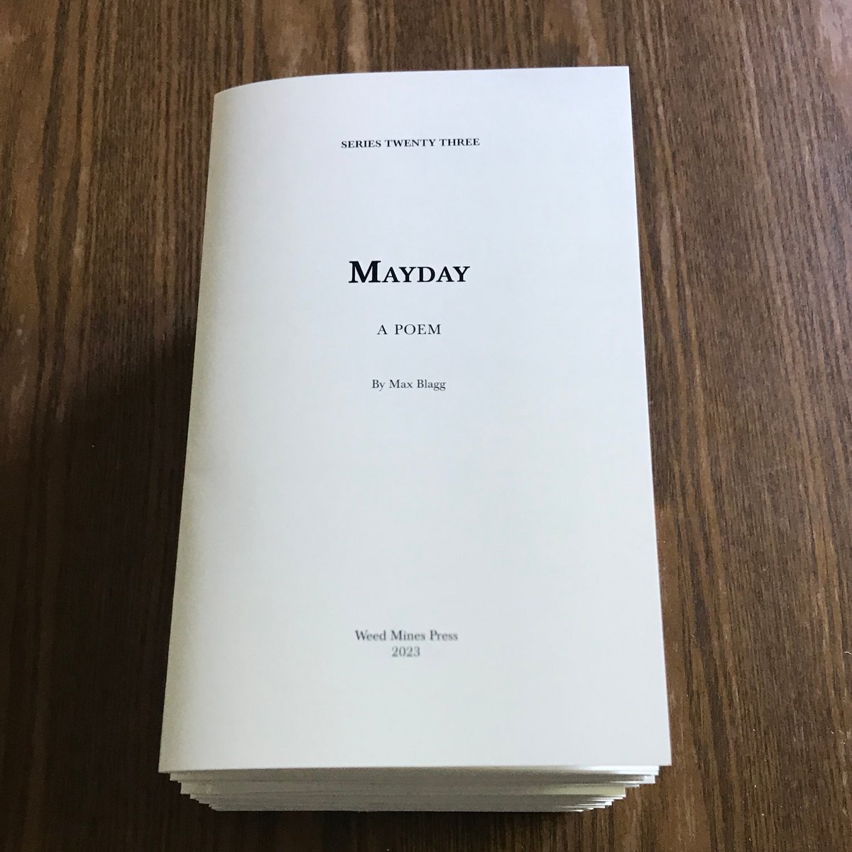 Mayday by Max Blagg | Weed Mines Press