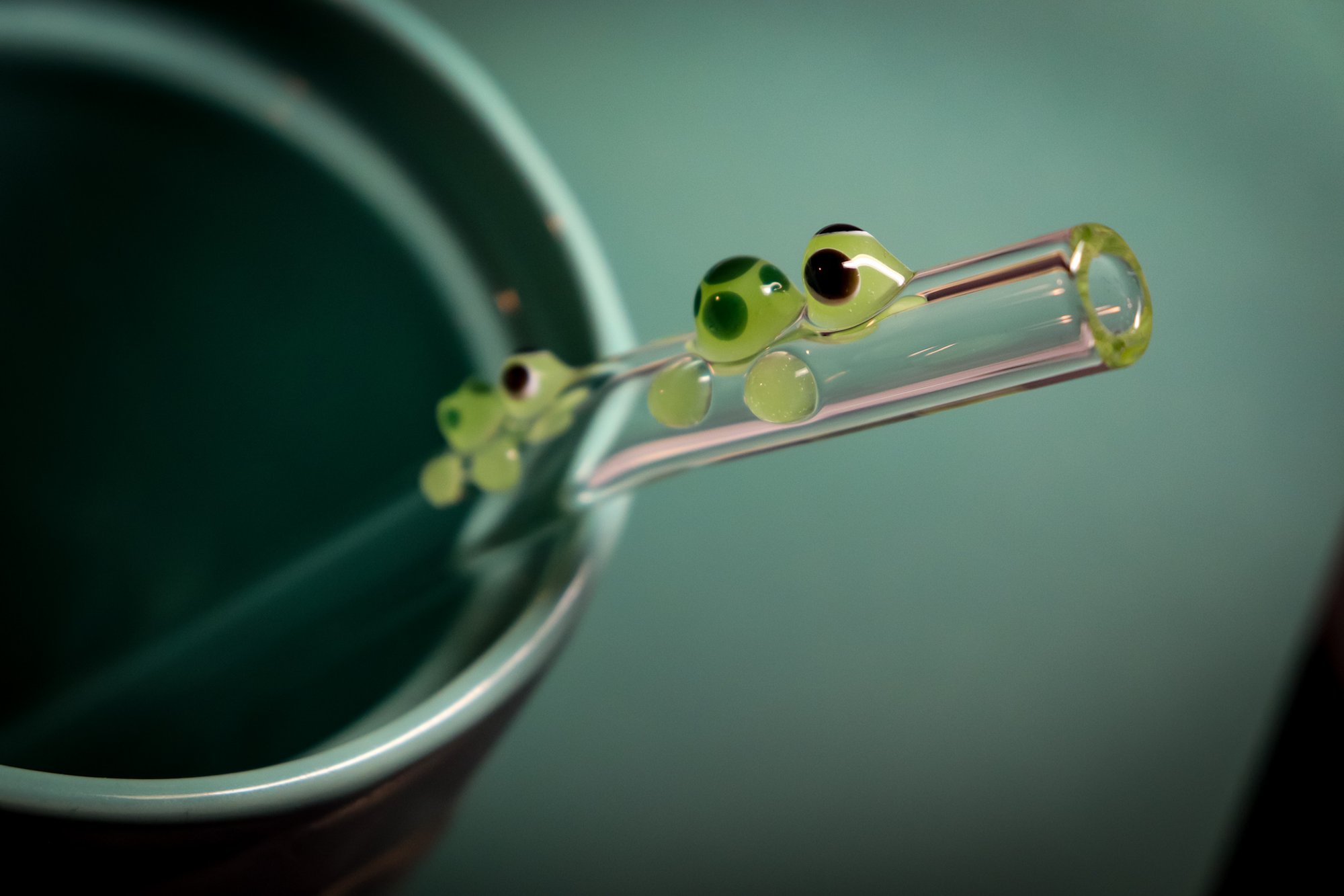 Mama and Baby Turtle Glass Drinking Straws | Bow Valley Straws