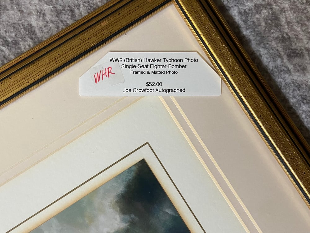 WW2 (British) Hawker Typhoon Fighter Jet Photo - Framed, Matted ...