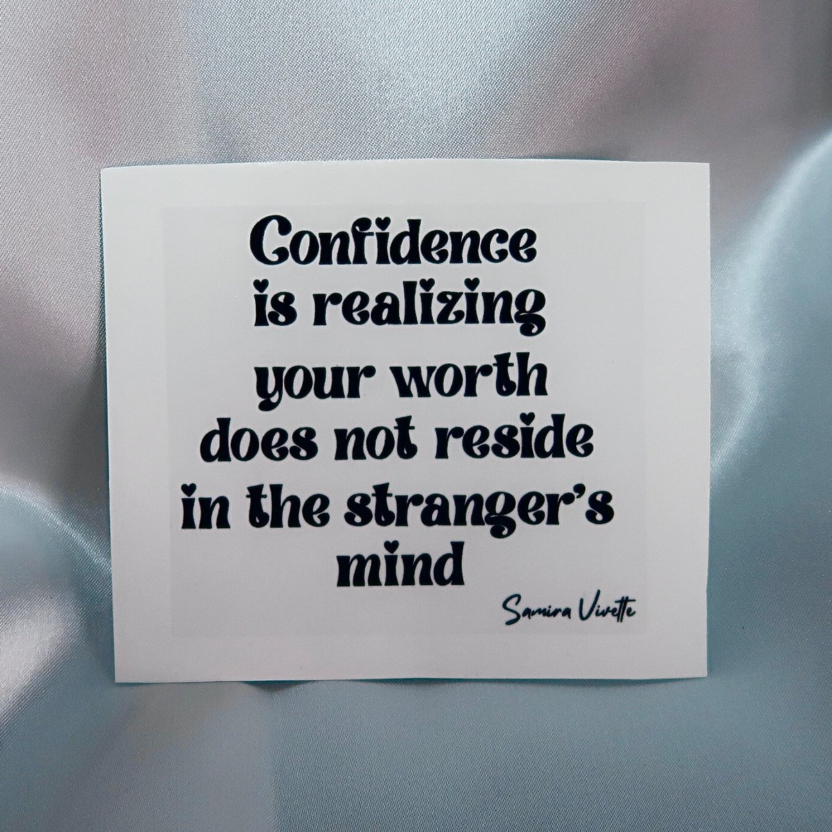 "Confidence" Sticker [Transparent] | samiravivette