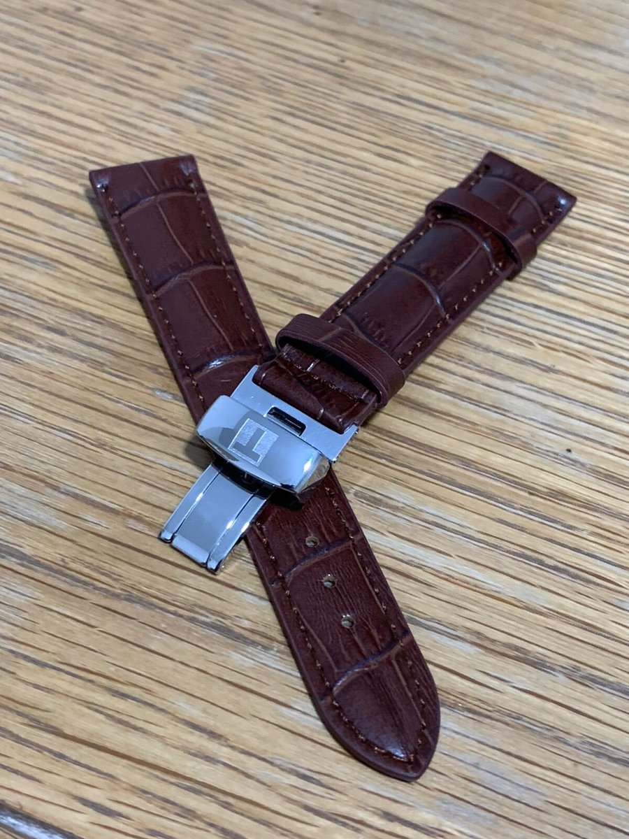 Tissot Brown 18mm DEPLOYMENT Water Proof Premium Leather Strap in Brown ...