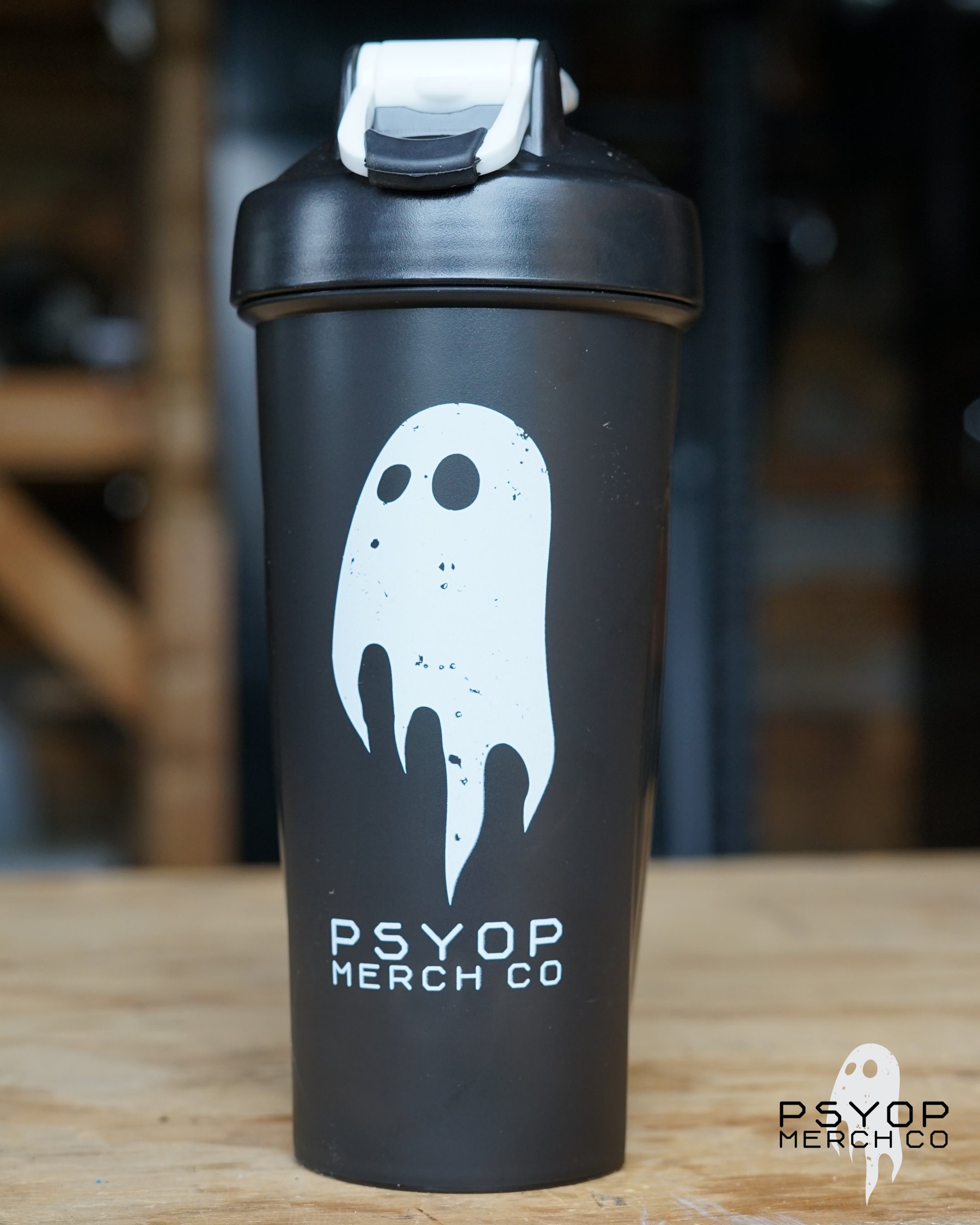20oz PMC GHOST LOGO SHAKER BOTTLE | PSYOP Merch Co