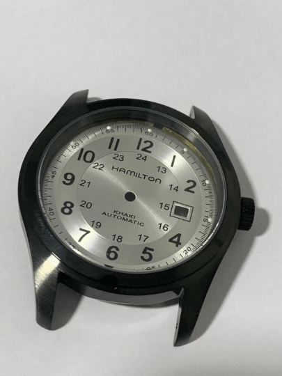 Beautiful Hamilton Khaki Large Cased Gents Watch Casing Etc (Silver ...