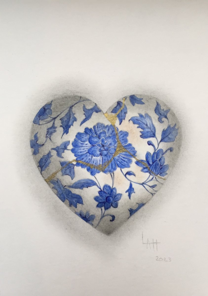 "Kintsugi Heart" | Lou Harding Art