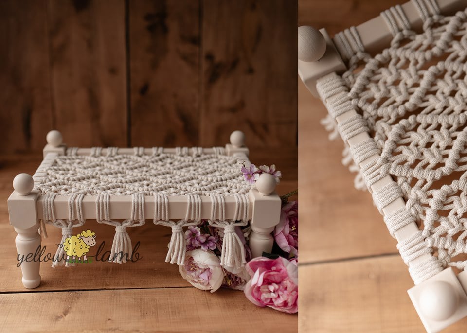 « Macrame platform in cream - pre order » / Yellow Lamb