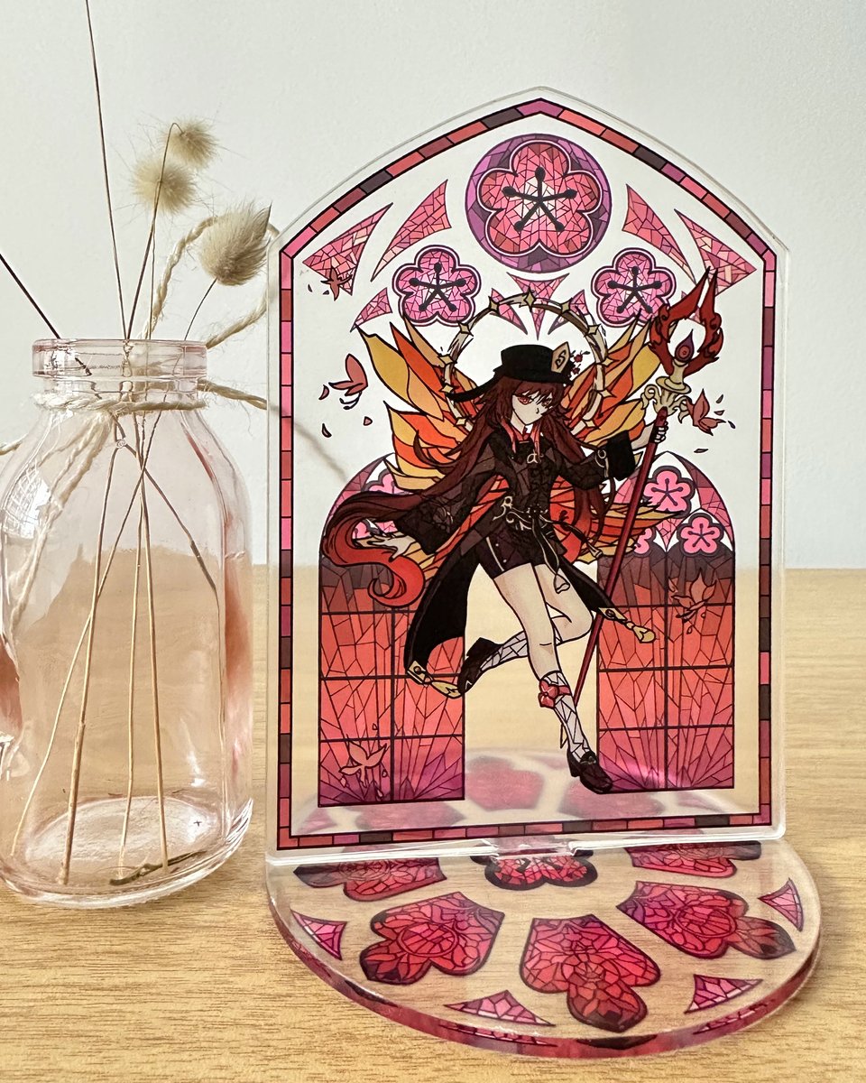 Hu Tao Butterfly Stained Glass Acrylic Standee | roxxell